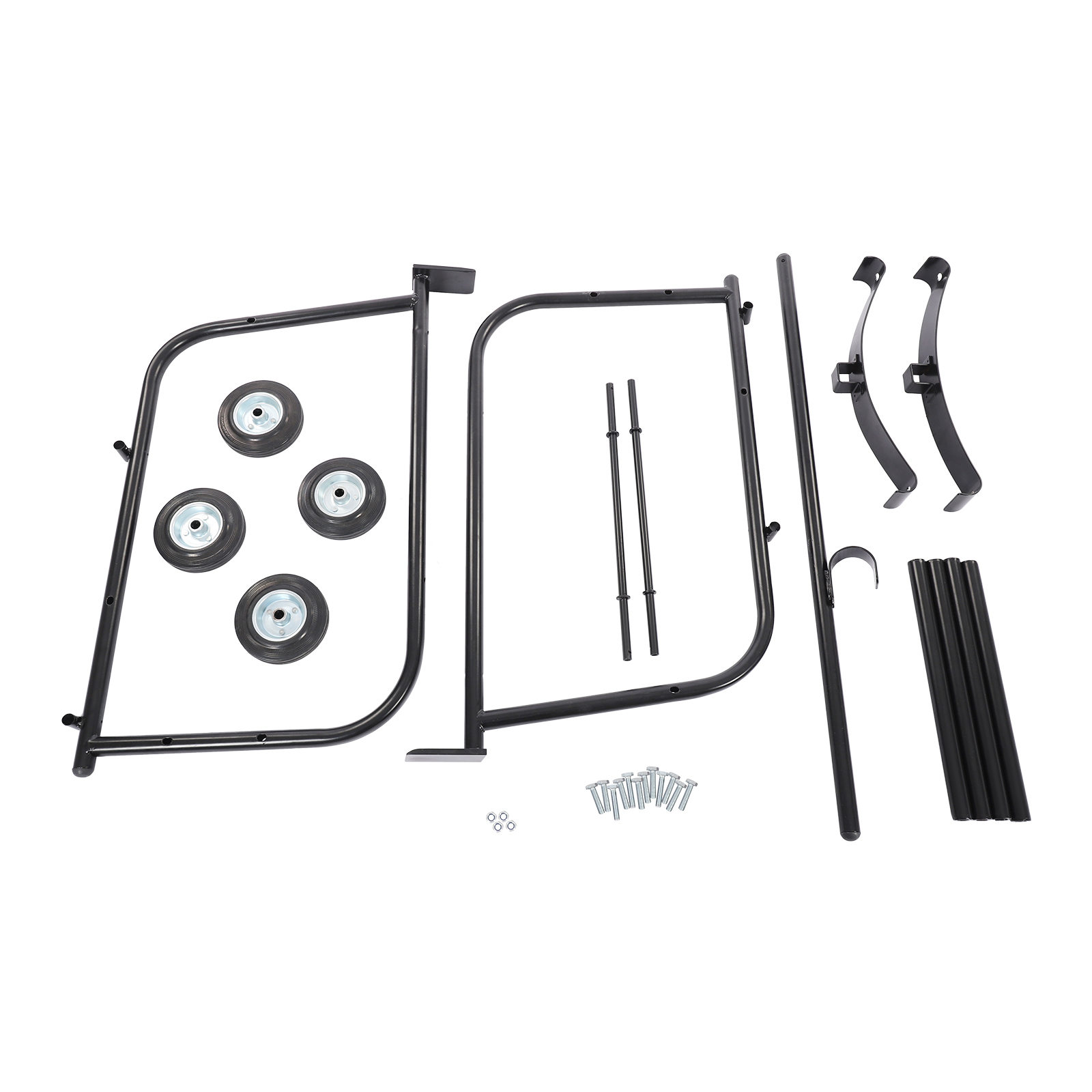 55Gal Movable Drum Cradle with 4 Wheels, Heavy Duty Steel Drum Stand ...
