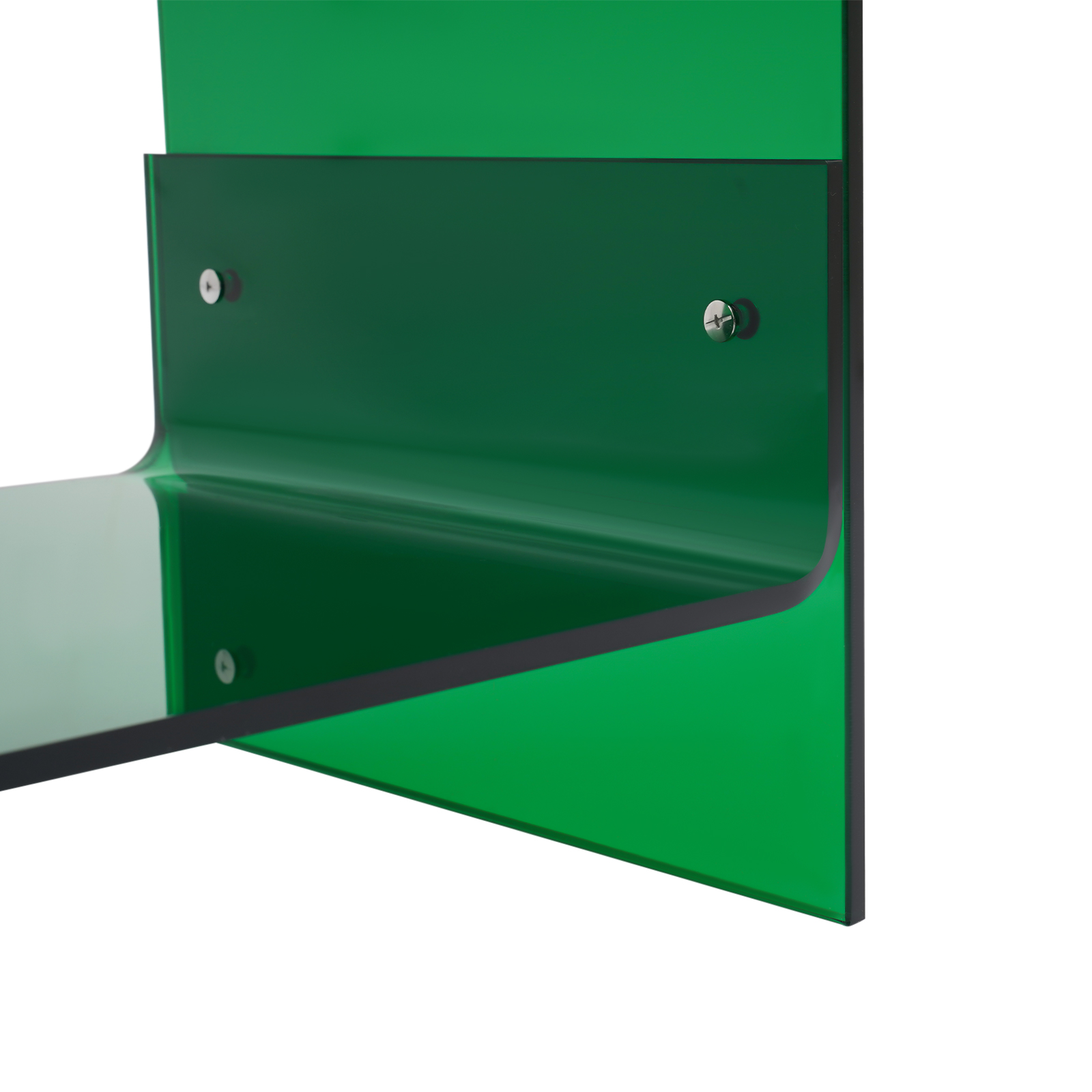Clear Green Polished Acrylic Side Table, 3-Tier Freestanding Bedside ...